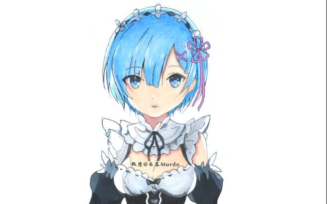 【木东-Murdo】蕾姆马克笔上色动漫人物手绘教程后期ps