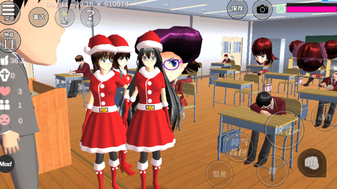 樱花校园模拟器:这个学校怎么女学生都是大头娃娃呢?男孩都不会