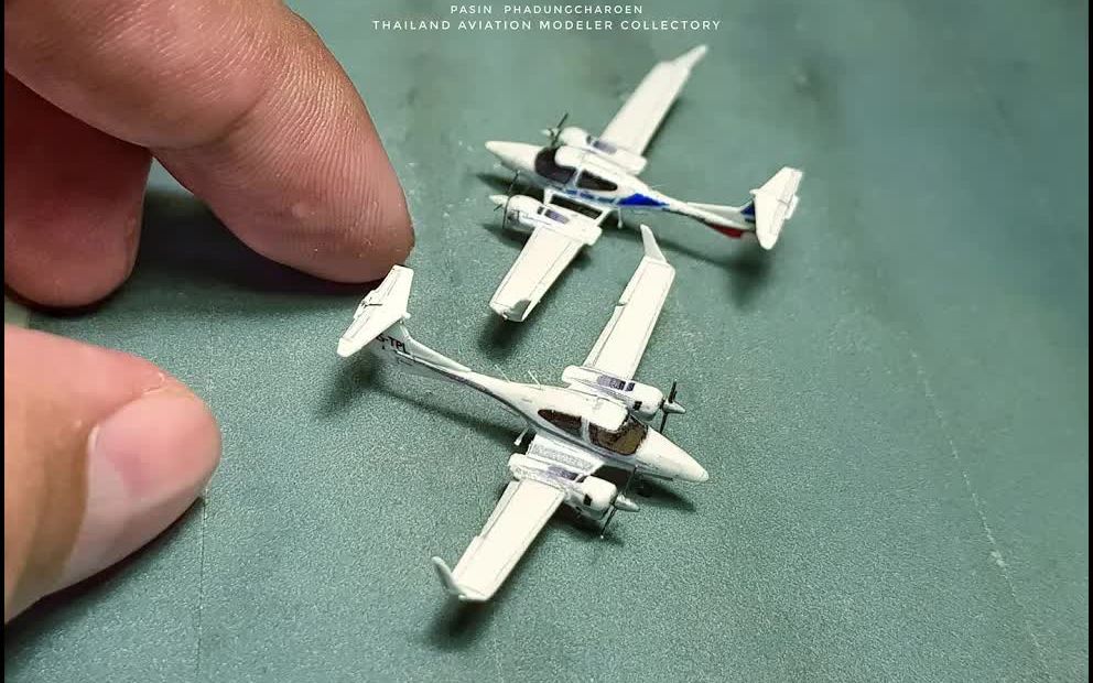 【局部精琢——钻石 DA-42 最终(微型战斗机)】【模型制作】【模型...