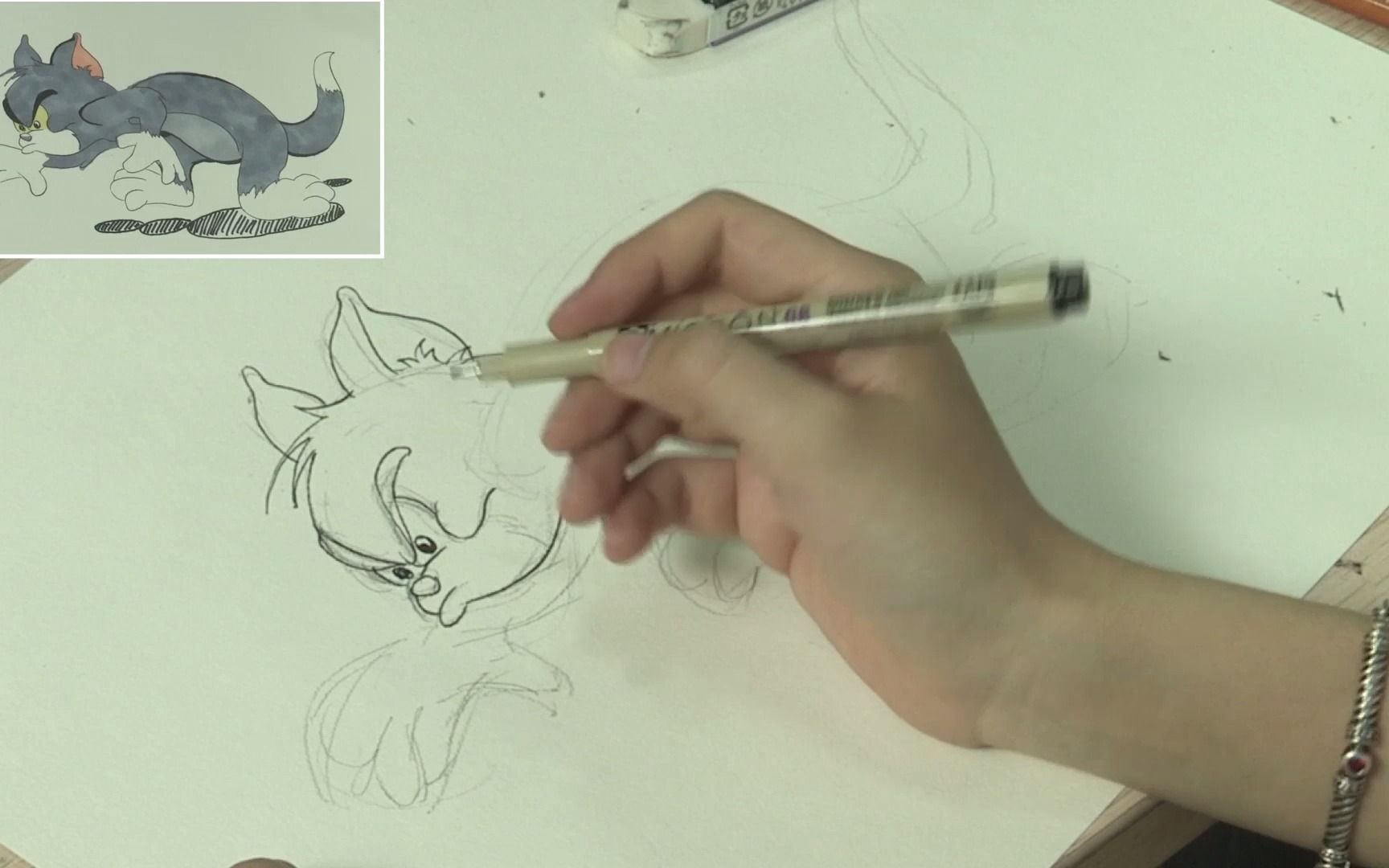 动漫课程画猫和老鼠汤姆,北京画时代美术动漫培训