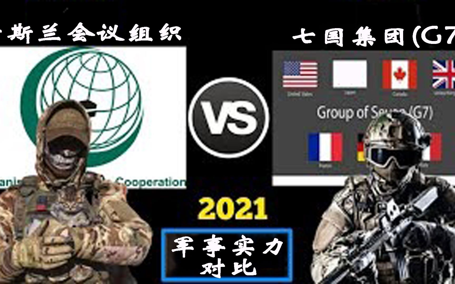 2021七国集团(G7)VS伊斯兰会议组织军事实力对比