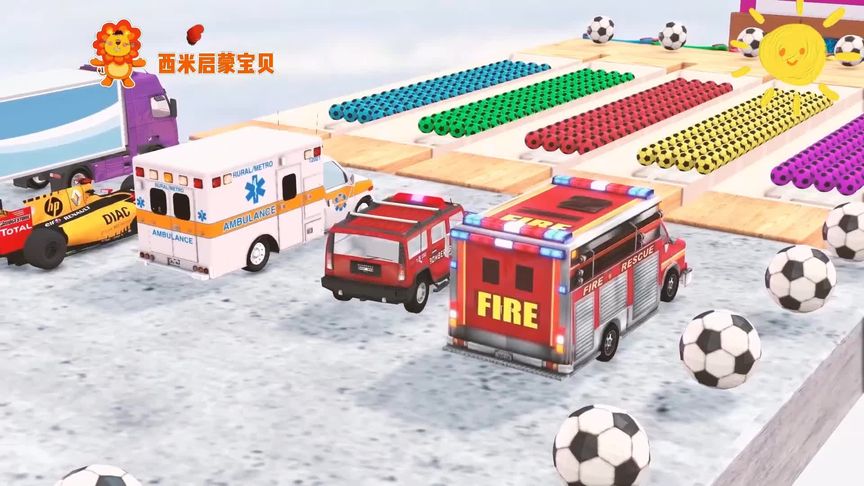 工程车动画:小汽车们进行投篮比赛谁能获胜呢?好期待呀!#玩具