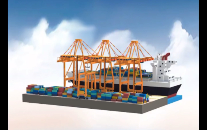 『我爱拼模型』新加坡市-港口货轮