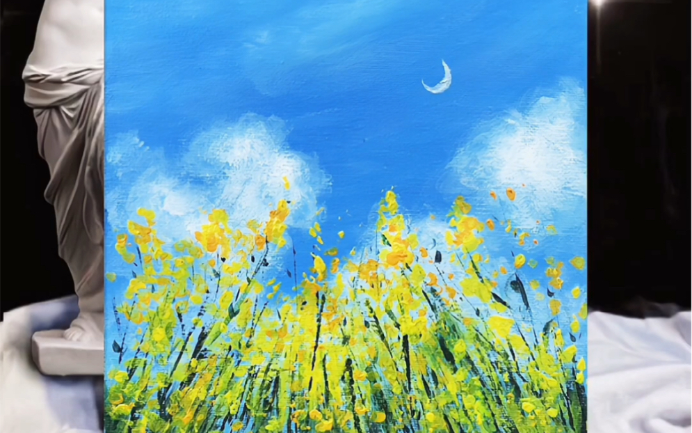 ߎ�零基础入门~丙烯画教程《油菜花》