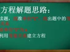 五年级第8次视频课-列方程解分数应用题