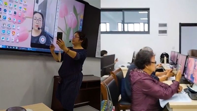 大爷分享老年大学上课视频,老师讲解如何拍视频:尖子生早早发布