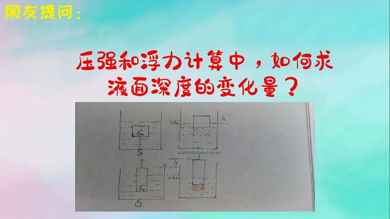 压强和浮力计算中,如何求液面深度的变化量?