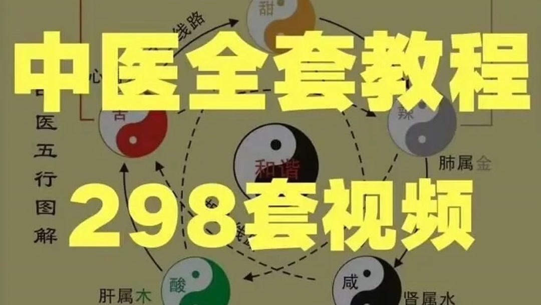 中医课程讲解学医入门到学习教学视频