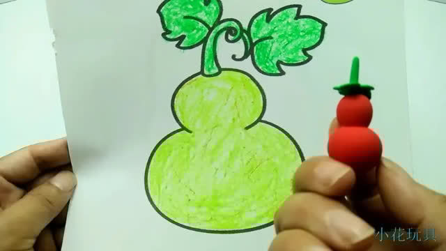 宝宝亲子涂鸦画个葫芦玩玩吧