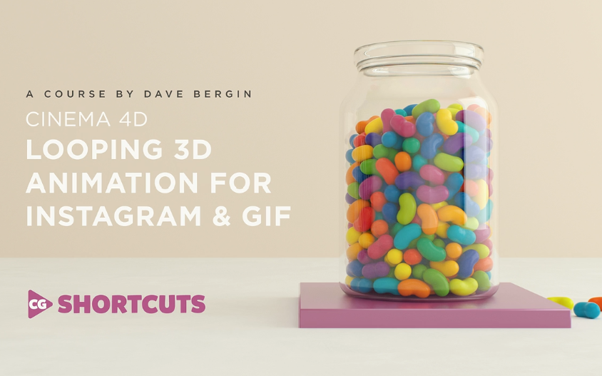 【C4D】Cinema 4D 制作循环3D动画教程 含字幕