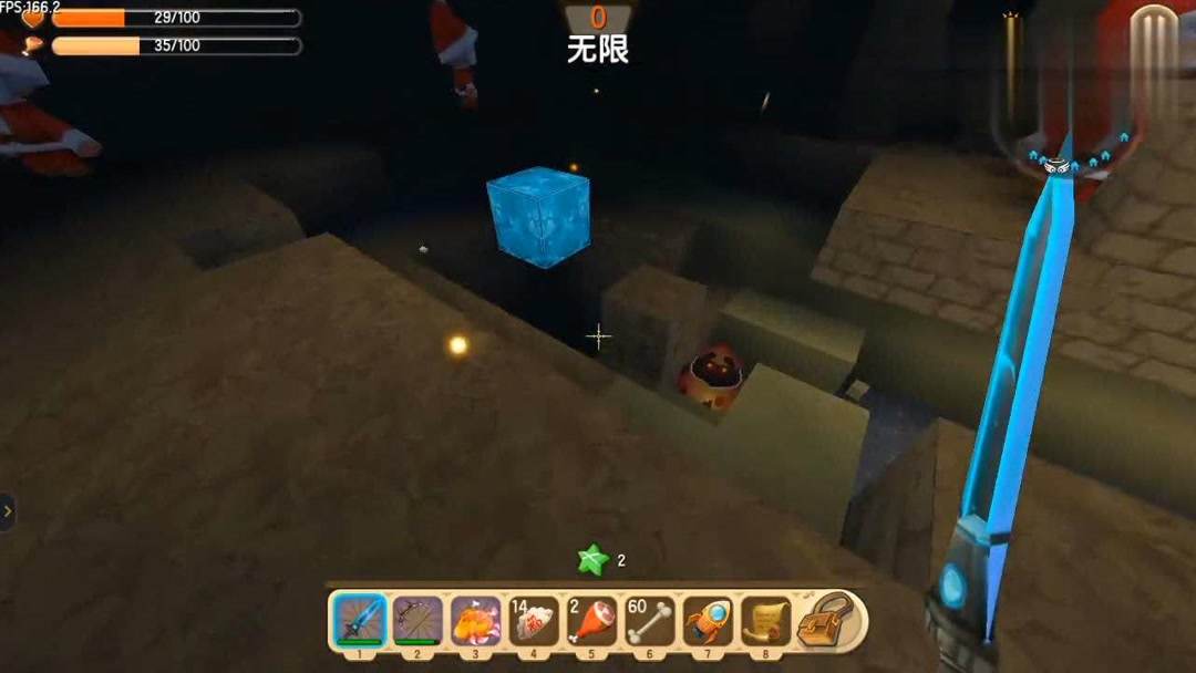 迷你世界,空岛生存,探索沙漠神殿,偷取钻石掉进了无底洞