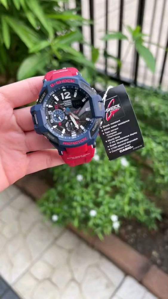 卡西欧(CASIO)g-shock手表男经典黑金时尚双显多功能防水防震运动...