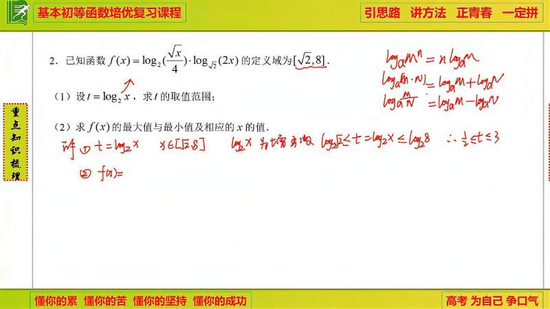 对数函数大题讲解(二)
