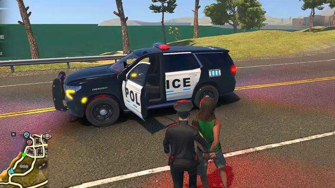 警察模拟器:执勤巡逻逮捕了两个打架的人