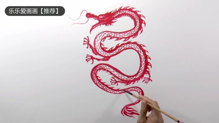 外国画师用毛笔画的中国龙,简单好看易学习,喜欢就收藏下来吧