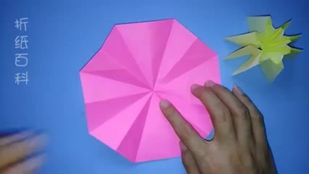 很漂亮的立体雨伞折纸,简单易学还可以收缩,手工折纸视频教程