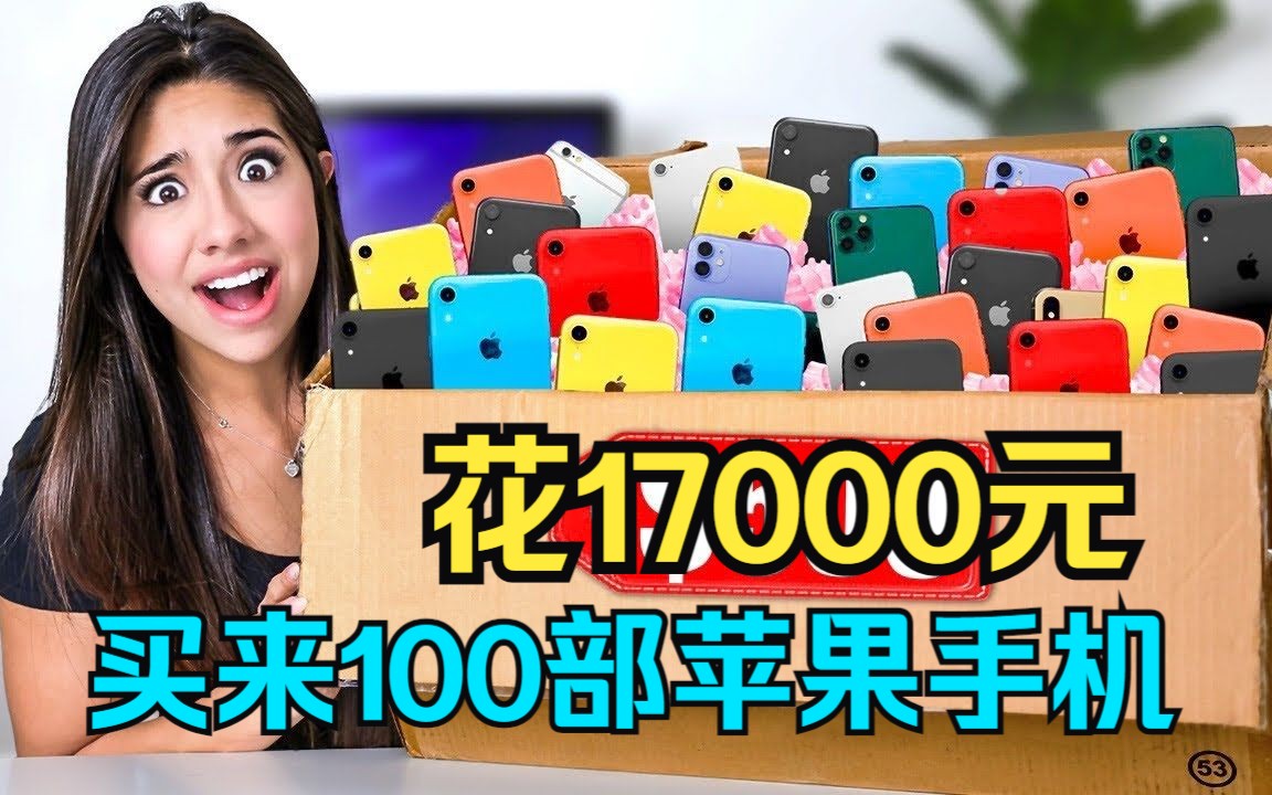 【盲盒开箱】花1万7买来100部苹果手机!你猜能有几部好的?