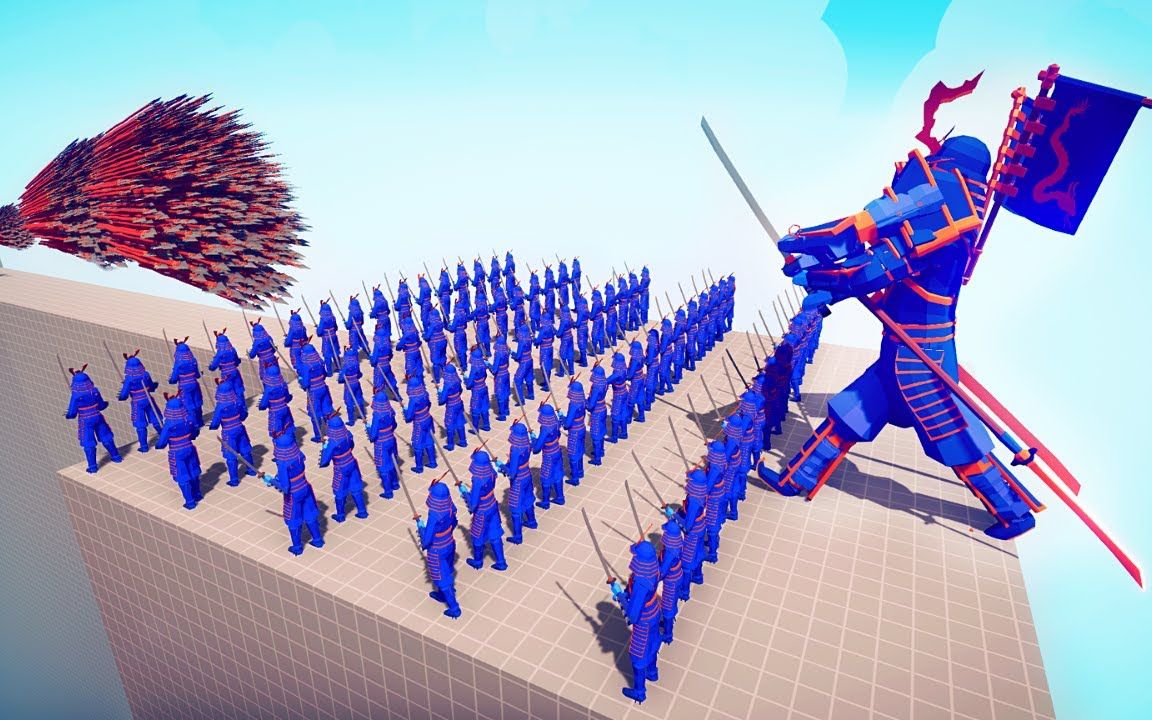 全面战争模拟器:100武士+巨人皇帝vs众神