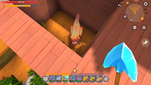 迷你世界:皮皮然抓到了一直迅猛龙!