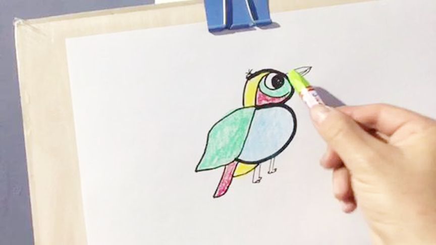 宝宝简笔画教学:数字3画小鸟,用于增强孩子自信心的简笔画