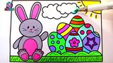 儿童绘画给超可爱的兔子简笔画涂色
