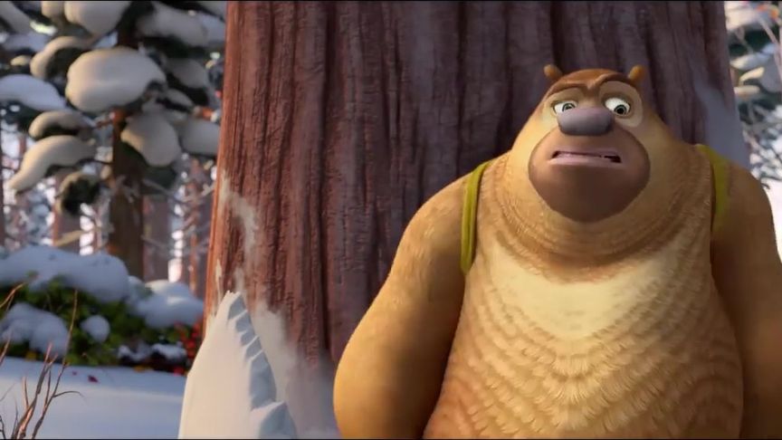 熊出没搞笑动画:大白熊被坏蛋抓走了,这下可急坏了熊二