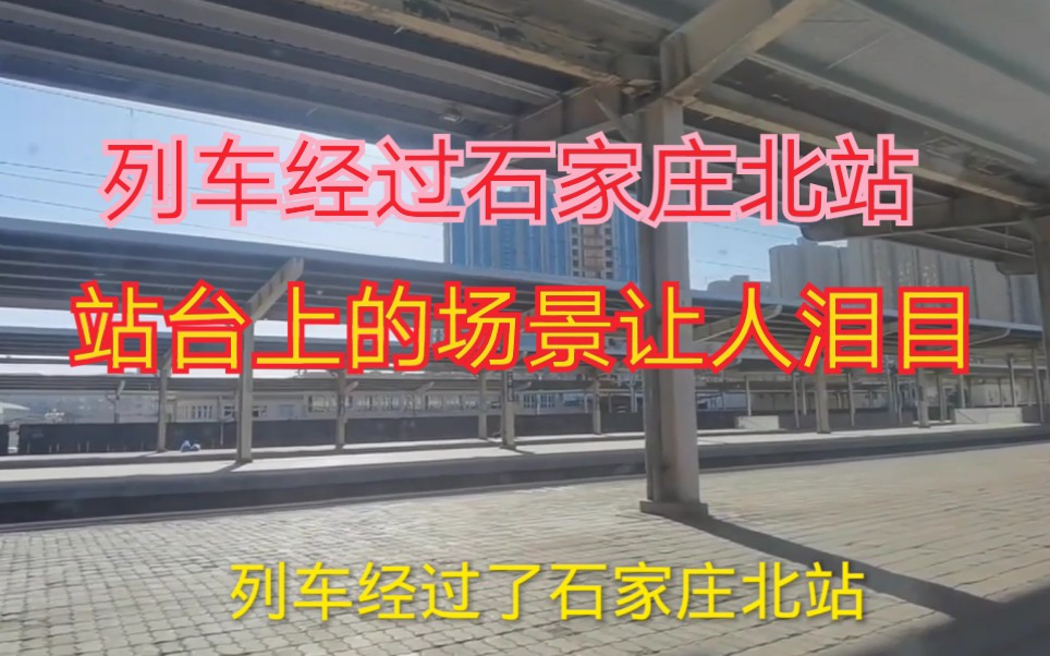1月11日,K546次列车经过石家庄北站,站台上的场景让人泪目