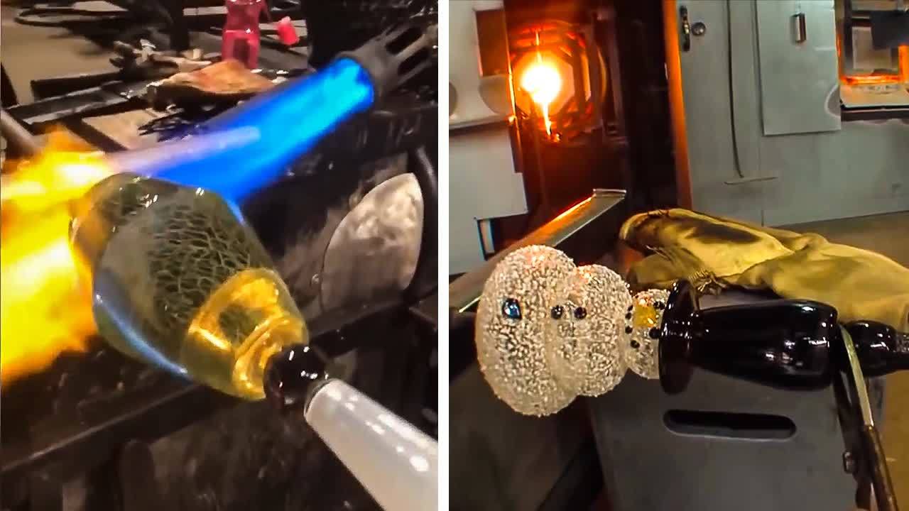 趣味实验达人:玻璃雕塑工艺制作全过程,长知识了