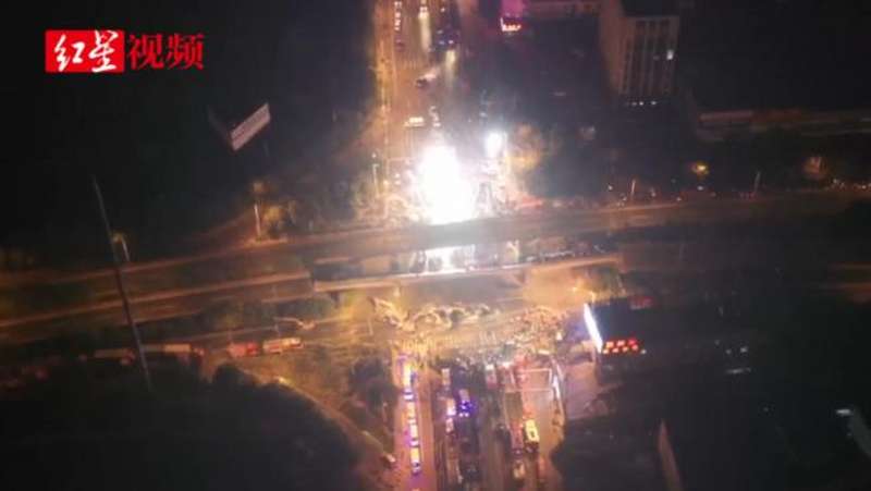 视频直击:90秒回顾无锡高架桥面侧翻事故