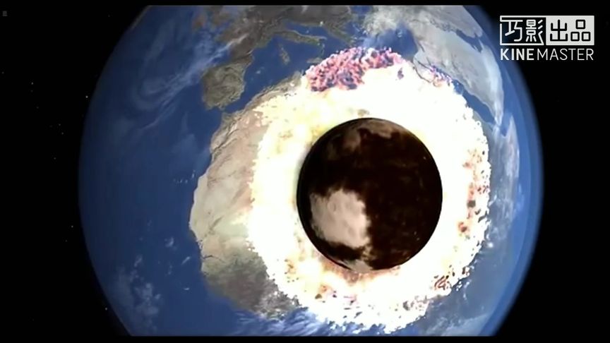 7个不同的行星撞击地球对比月球撞击地球,简直太可怕了。