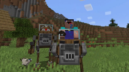 魔哒我的世界里超级滑稽的机械模组,小鸡都会开机甲了