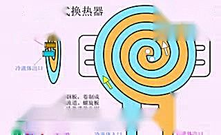我在螺旋板式换热器工作原理动画截了一段小视频