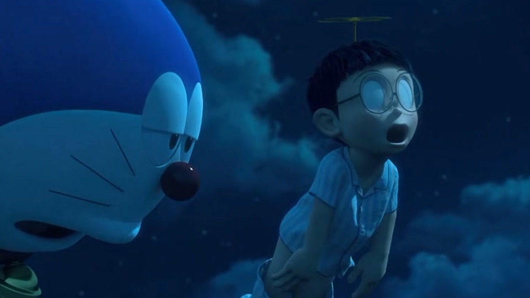 哆啦A梦:伴我同行(日语版)(片段)哆啦A梦大雄竹蜻蜓夜晚飞行