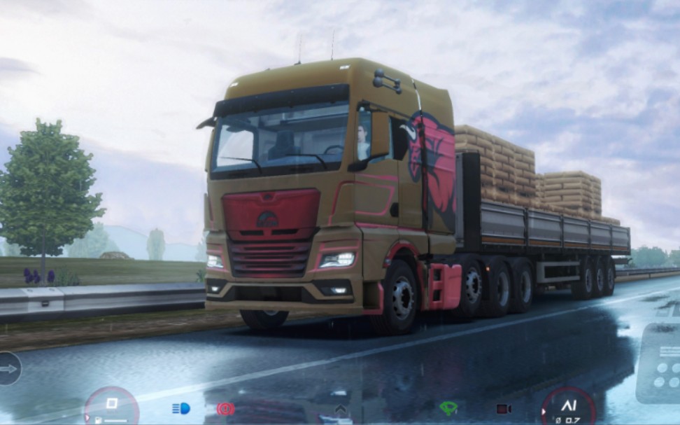 欧洲卡车模拟器3手游正式版 相当不错 但是不能调整天气和时间了 ...