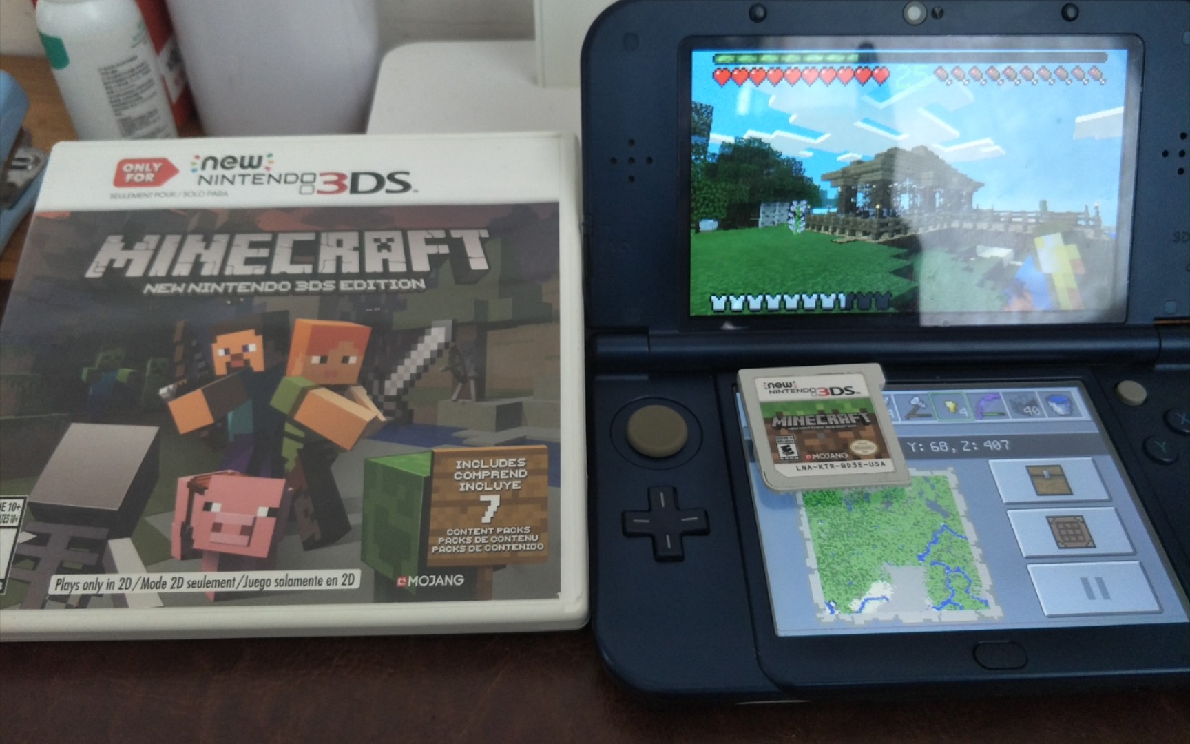 B站第二开!3ds我的世界卡带。(之前眼瞎)