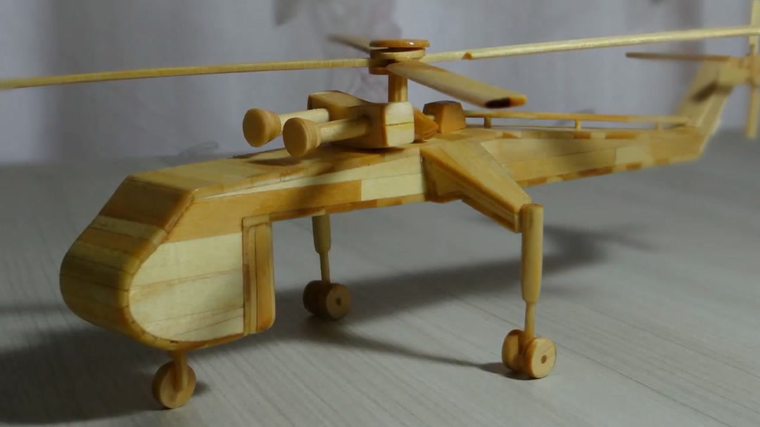 S-64直升机模型,又名空中起重机(制作步骤3-1)