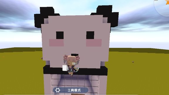 迷你世界:建筑教程可爱的小熊猫房子。