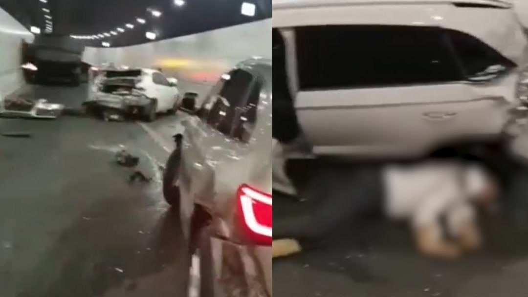 现场曝光!浙江一隧道内发生8车追尾碰撞事故,致1死2伤