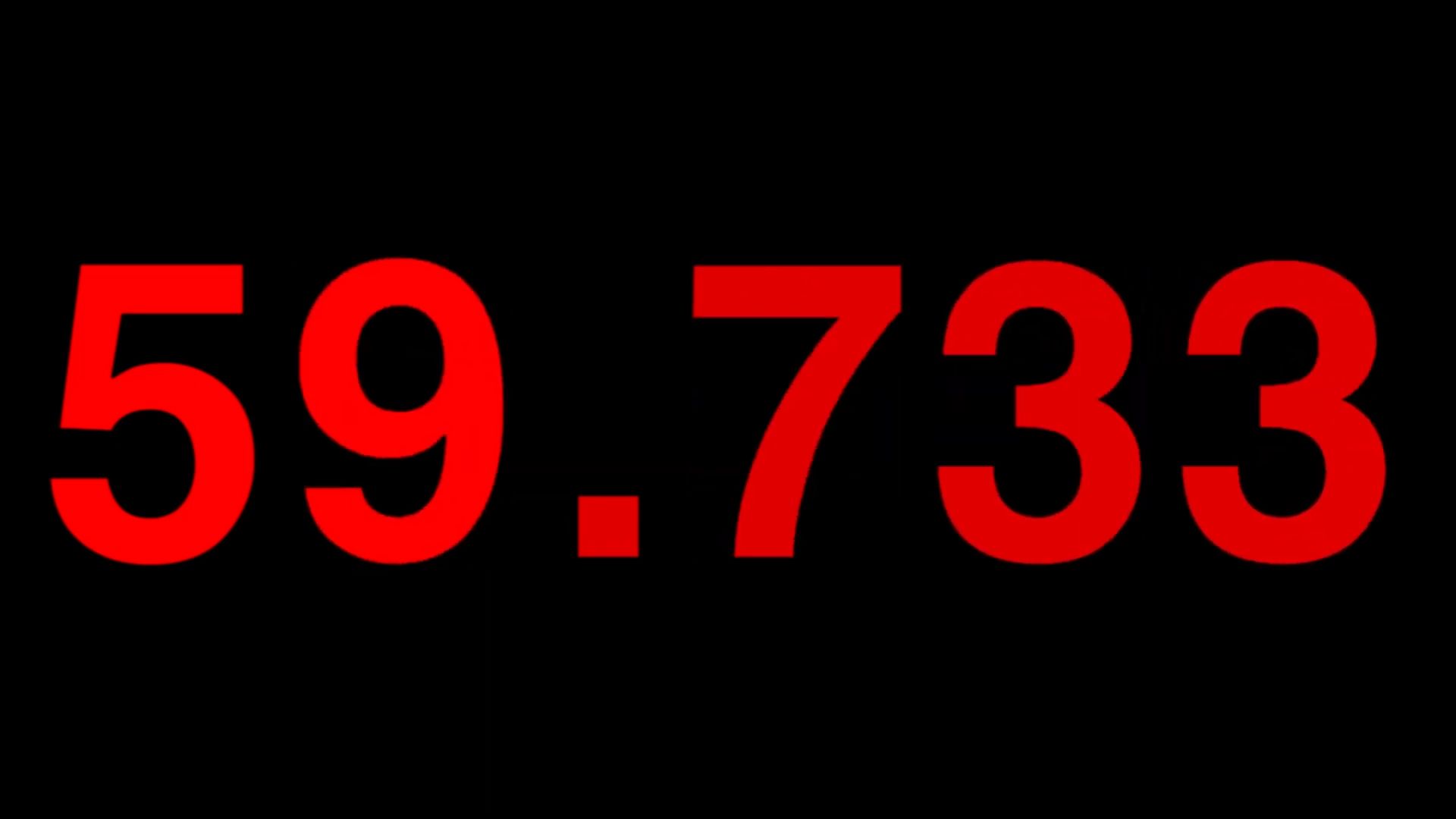 1分钟60帧毫秒时间码素材 | 魔方视频计时器