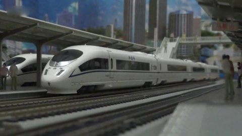 火车模型视频集锦 百万城逼真火车玩具模型