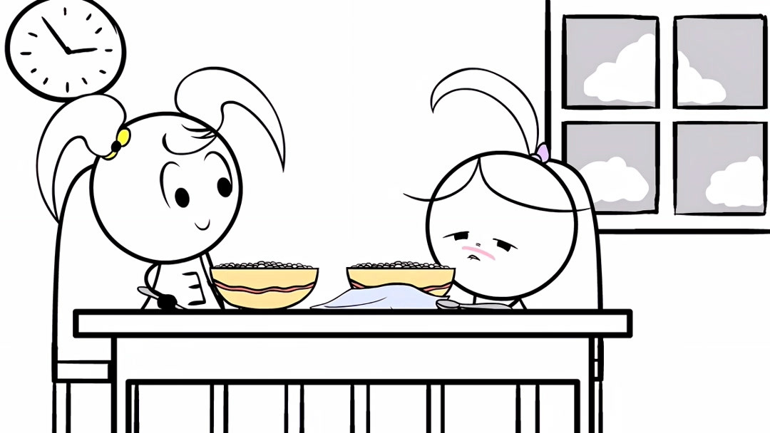 铅笔动画:生病的凯特,把感冒传染给了艾玛