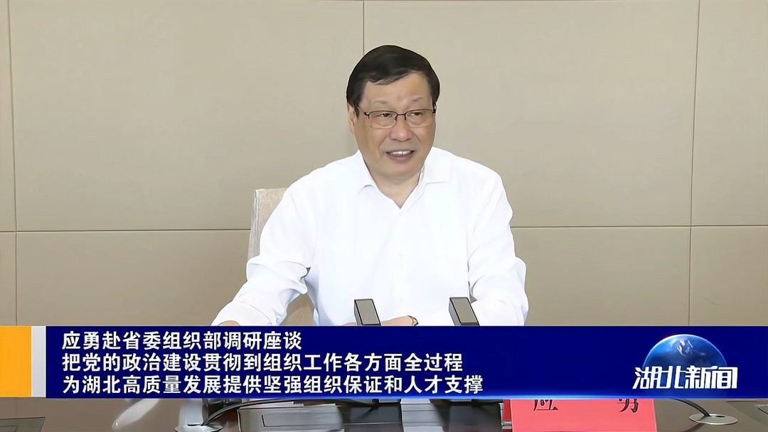 应勇赴省委组织部调研座谈 把党的政治建设贯彻到组织工作各方面