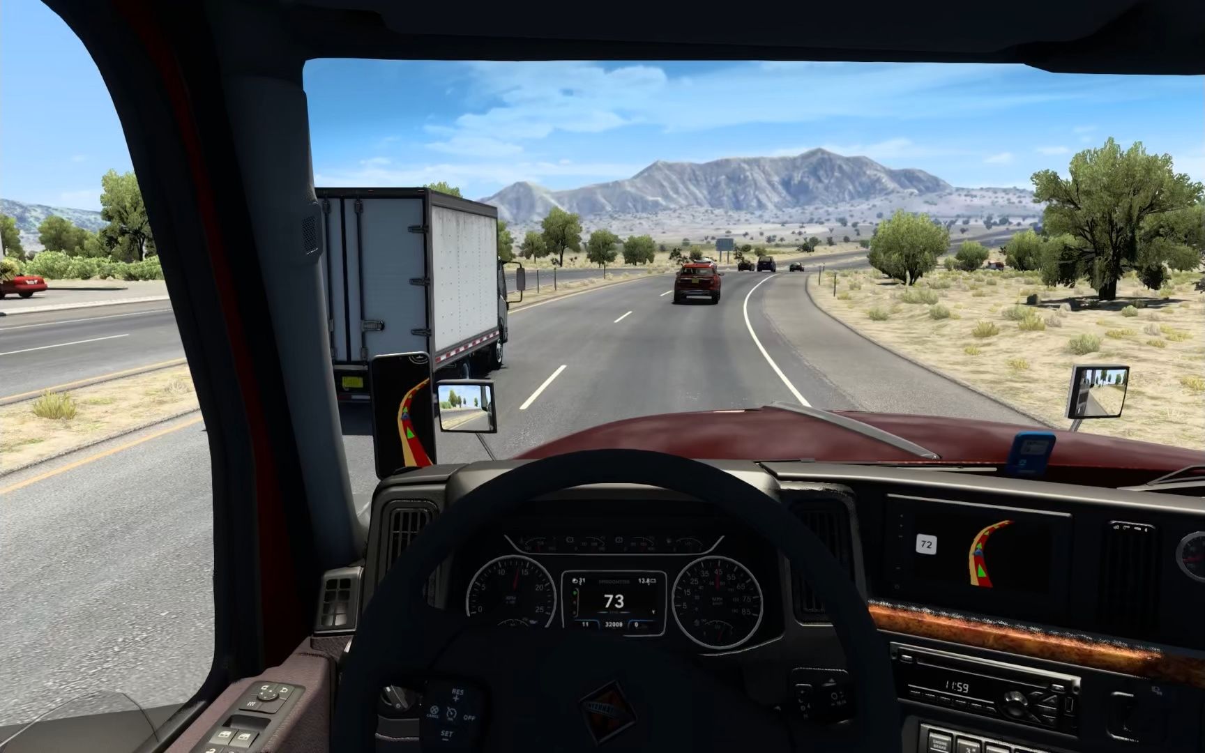 美国卡车模拟 - 驾驶万国孤星卡车在亚利桑那州运送餐具