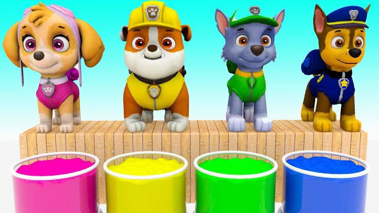 汪汪队狗狗们变颜色认识颜色和小狗英语早教益智动画