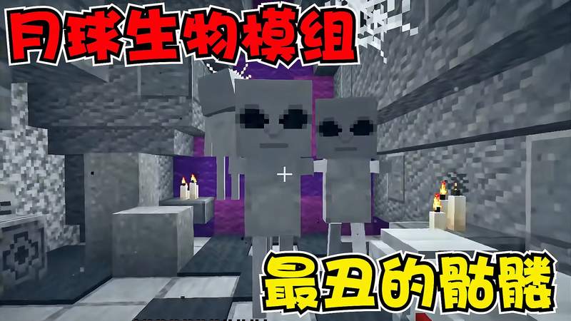 我的世界:月球生物模组,最丑的MC月球生物是骷髅?