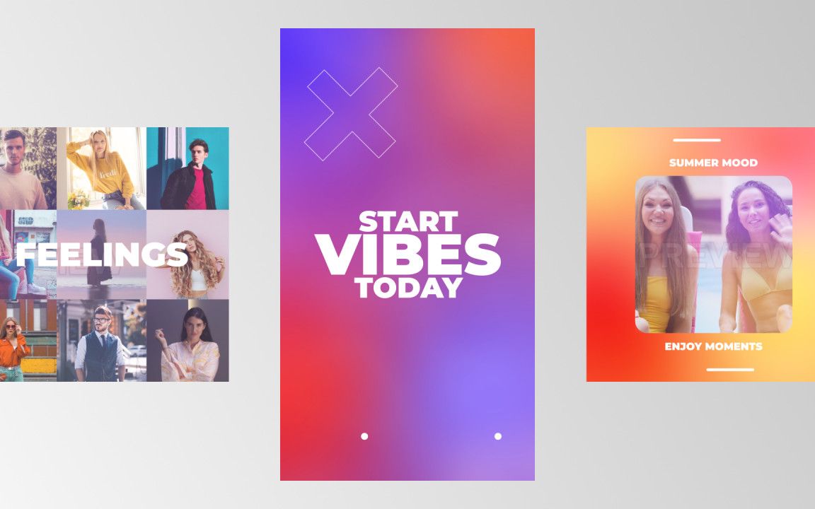 AE模板 | 竖版时尚设计平滑过渡展示作品集时尚照片宣传片