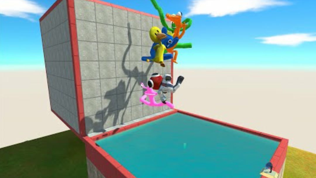 动物战争模拟器:所有单位跳进游泳池