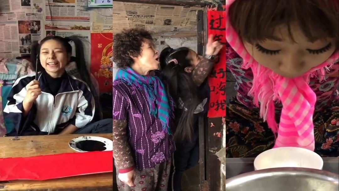 爆笑农村囧事:过年了,傻妞帮妈妈写对子,贴对子,太搞笑了