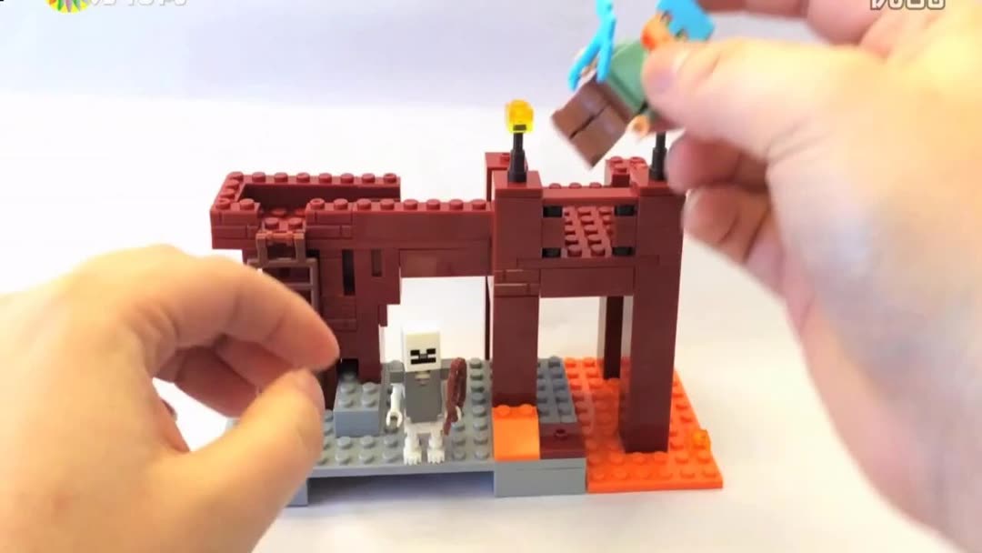 我的世界游戏积木测评之将牌 地狱堡垒 Lego乐高积木玩具