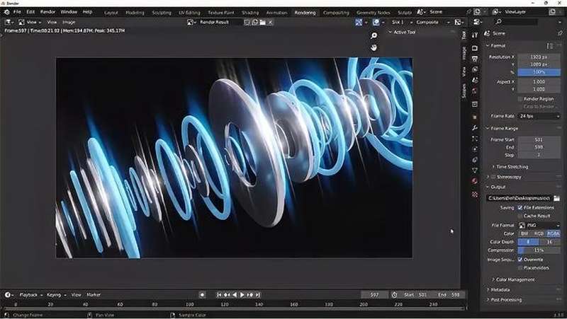 在Blender和几何体节点中制作自定义3D音乐可视化工具